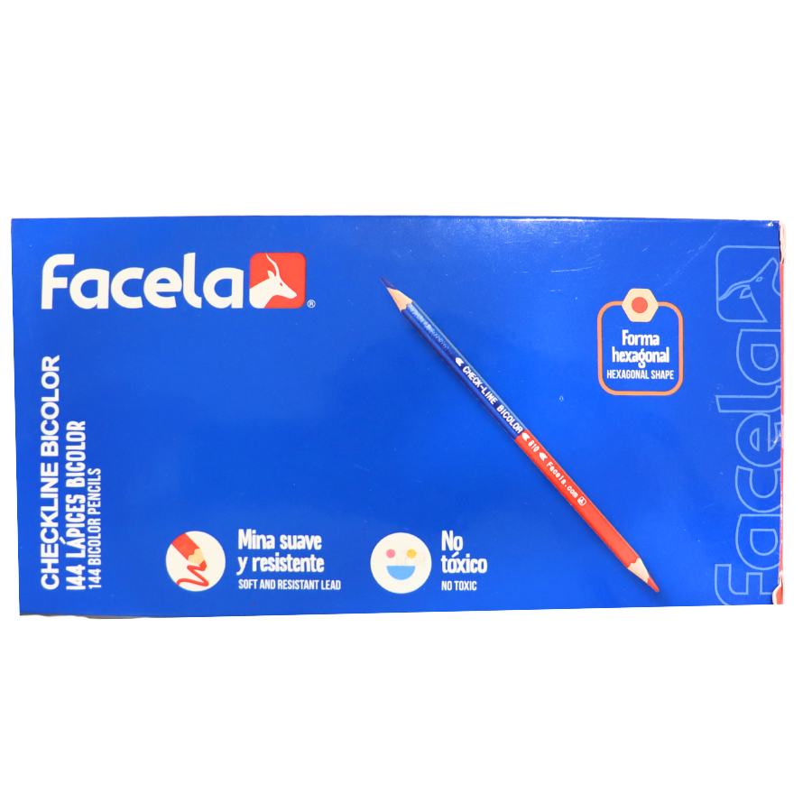 Lápiz de color Check Line Bicolor Gruesa – Facela