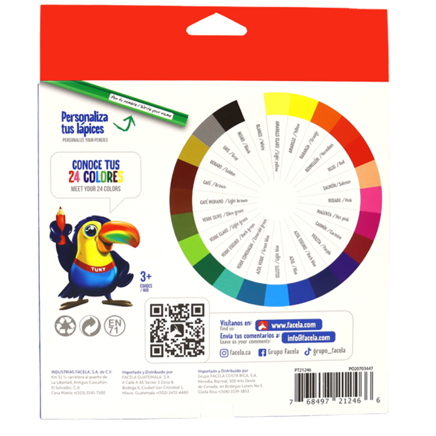 Lápices de Color Caribe Triangular 24U – Facela