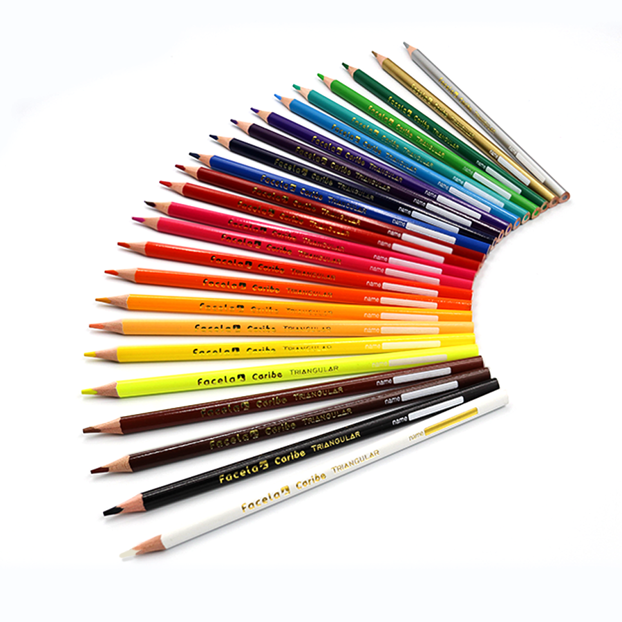 Lápices de Color Caribe Triangular 24U – Facela