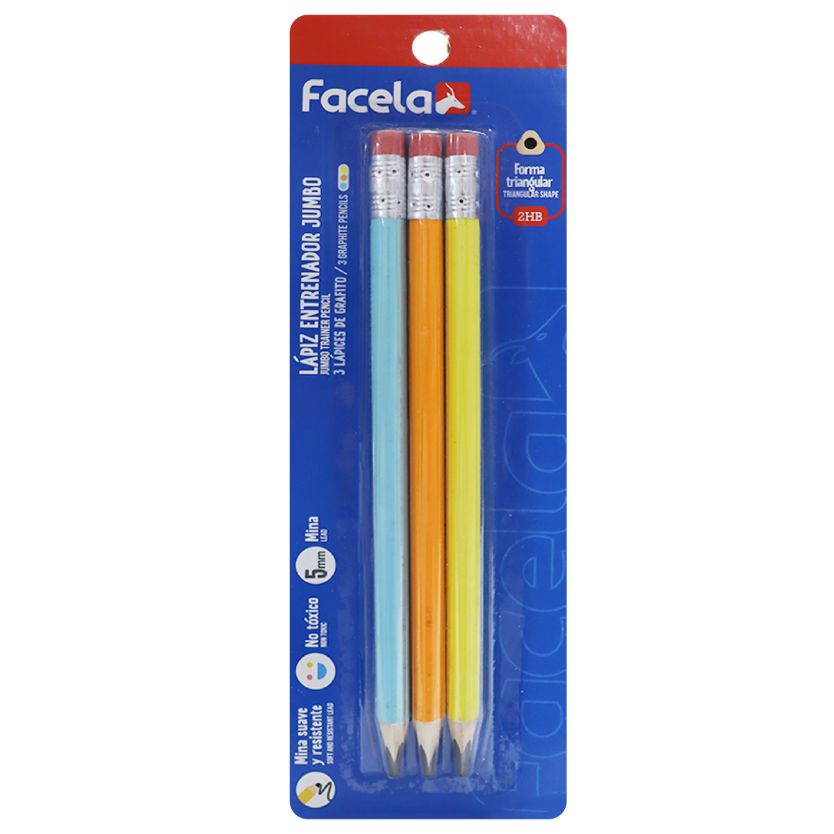 Lápiz Aprendiz Jumbo 3U Blister – Facela