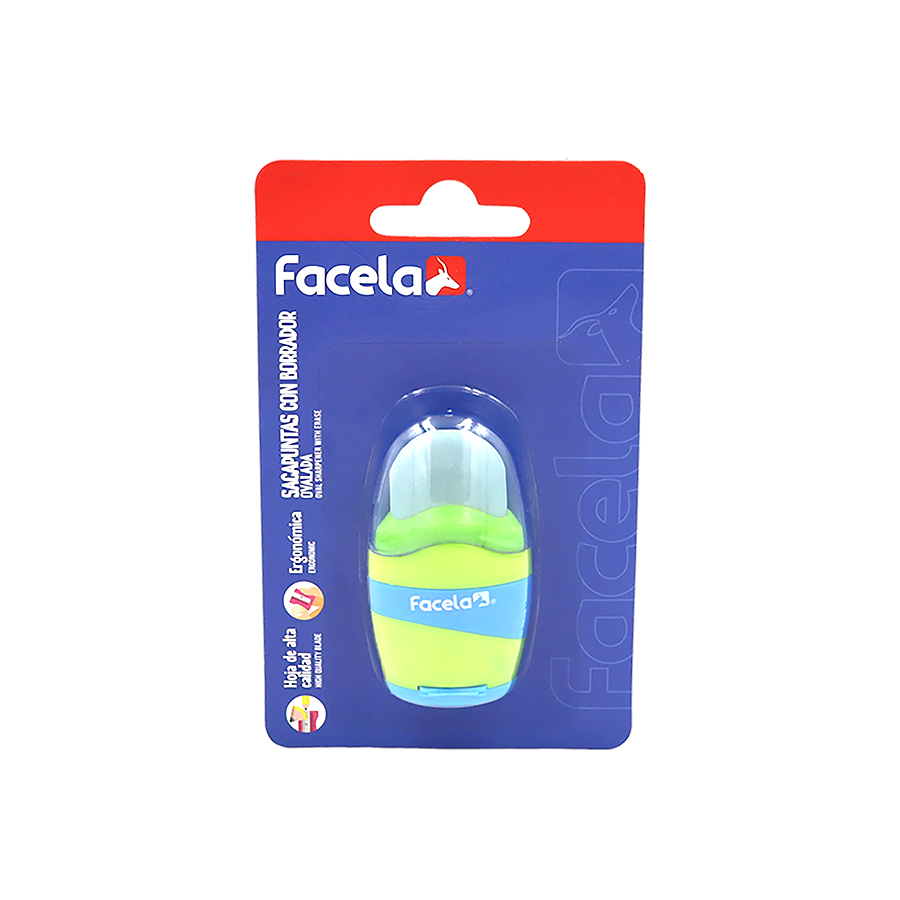 Sacapunta con Borrador Ovalada Facela