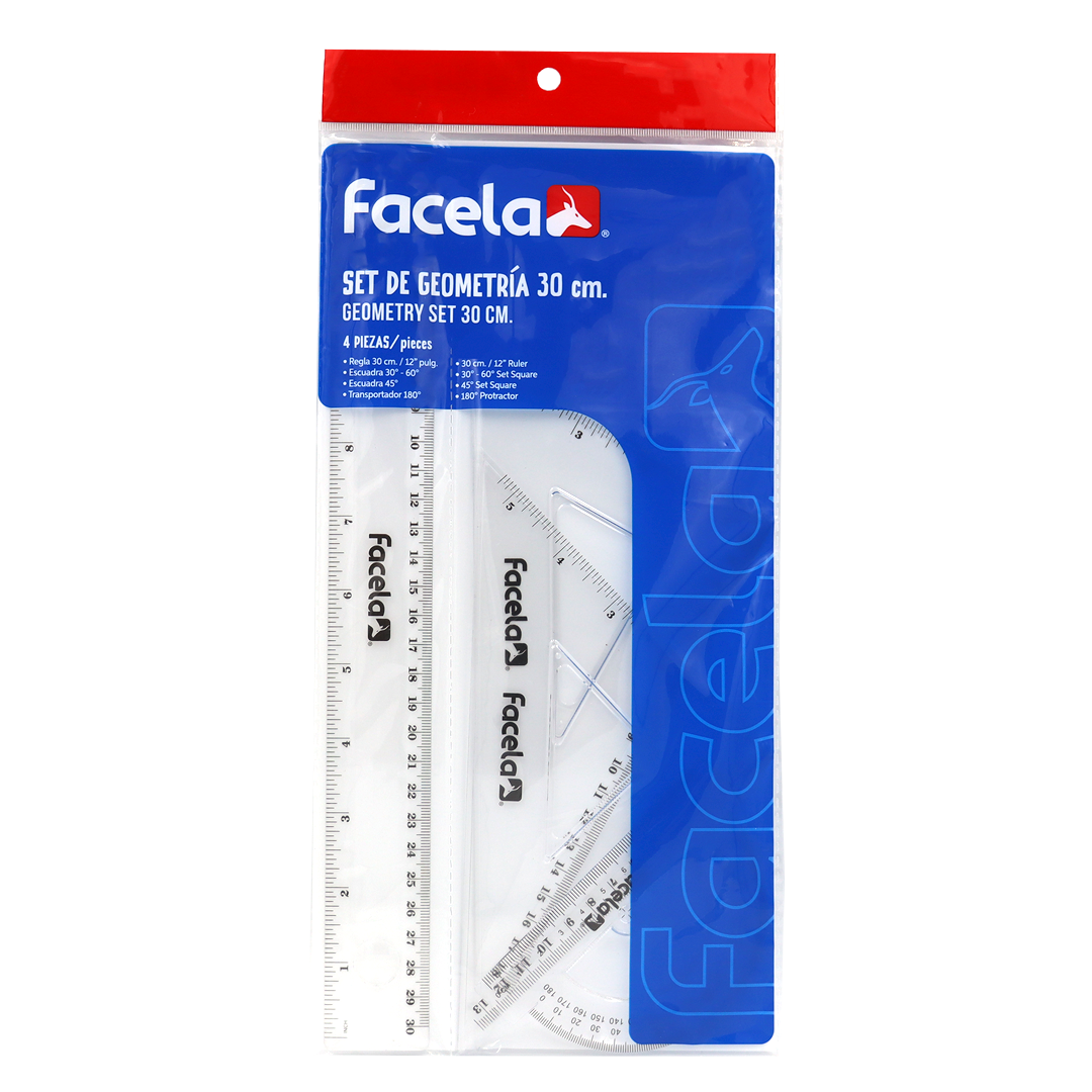 Set de geometría 30 cm – Facela