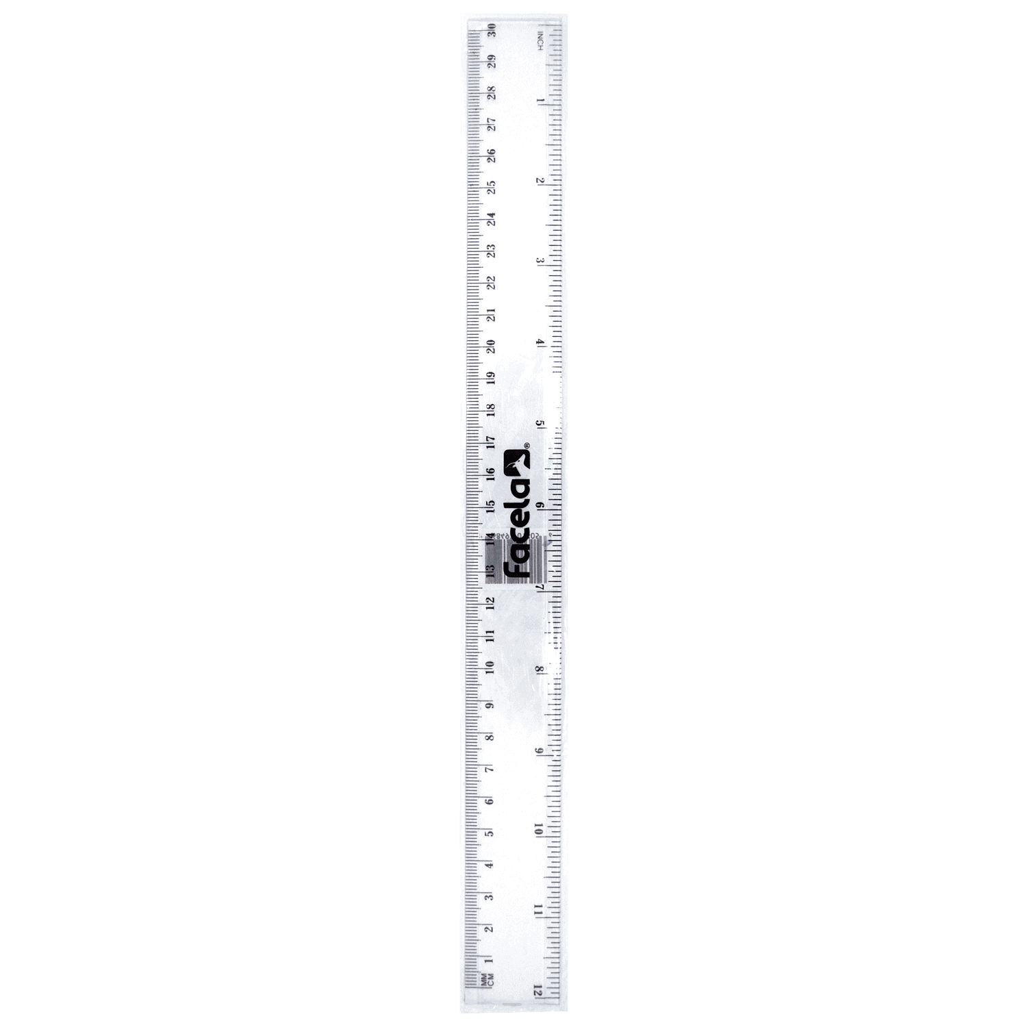 Regla Plástica transparente de 30 cm – Facela